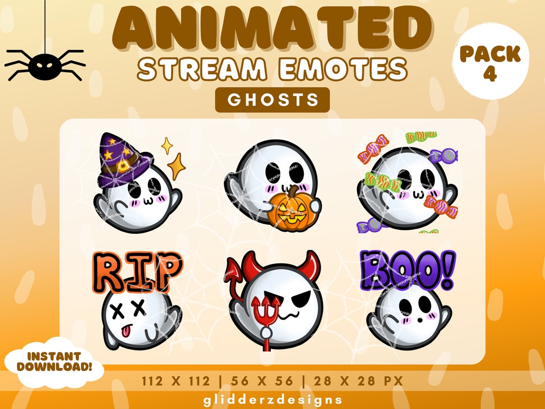 ANIMATED Ghost Emotes Twitch Ghost Twitch Animated Emotes - Etsy