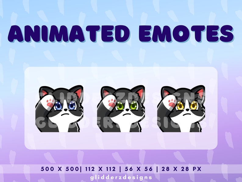 Tuxedo Cat Salute Animated Emote Tuxedo Cat Animated Emote - Etsy