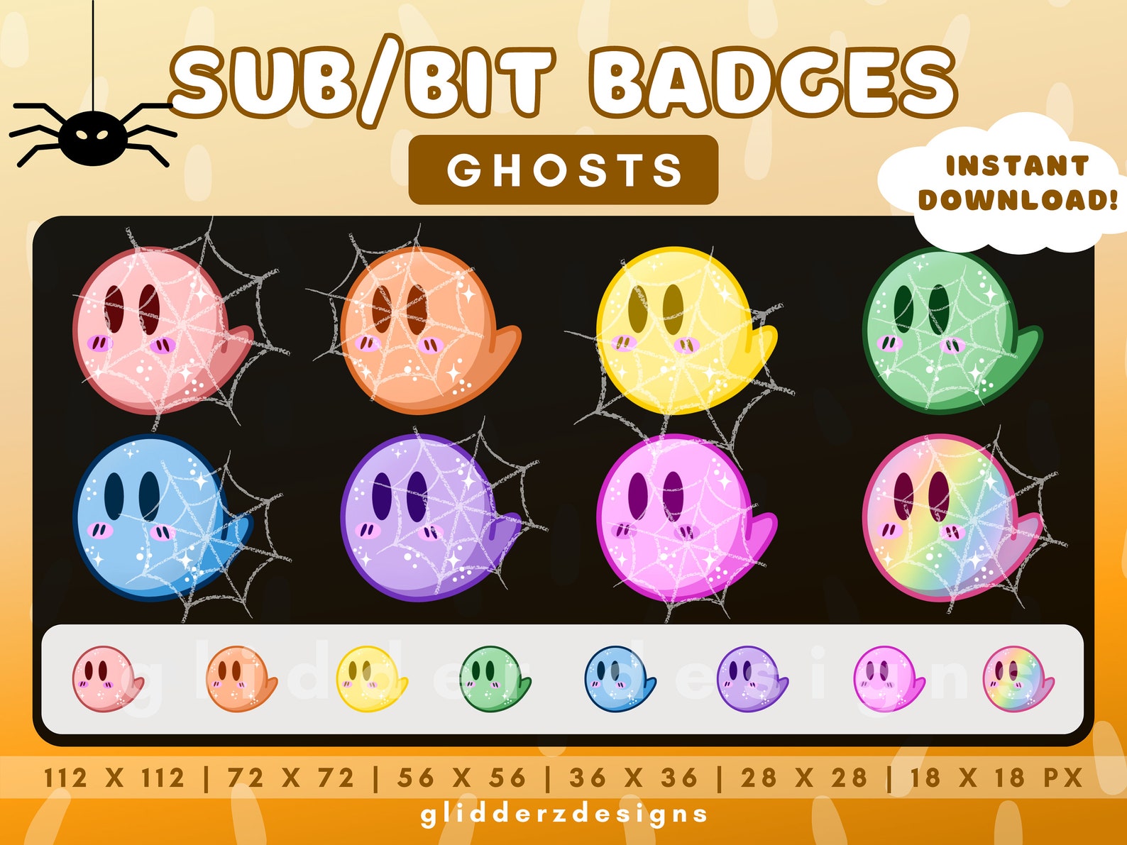 Ghost Sub Badge Twitch Halloween Sub Badges Twitch Spooky | Etsy