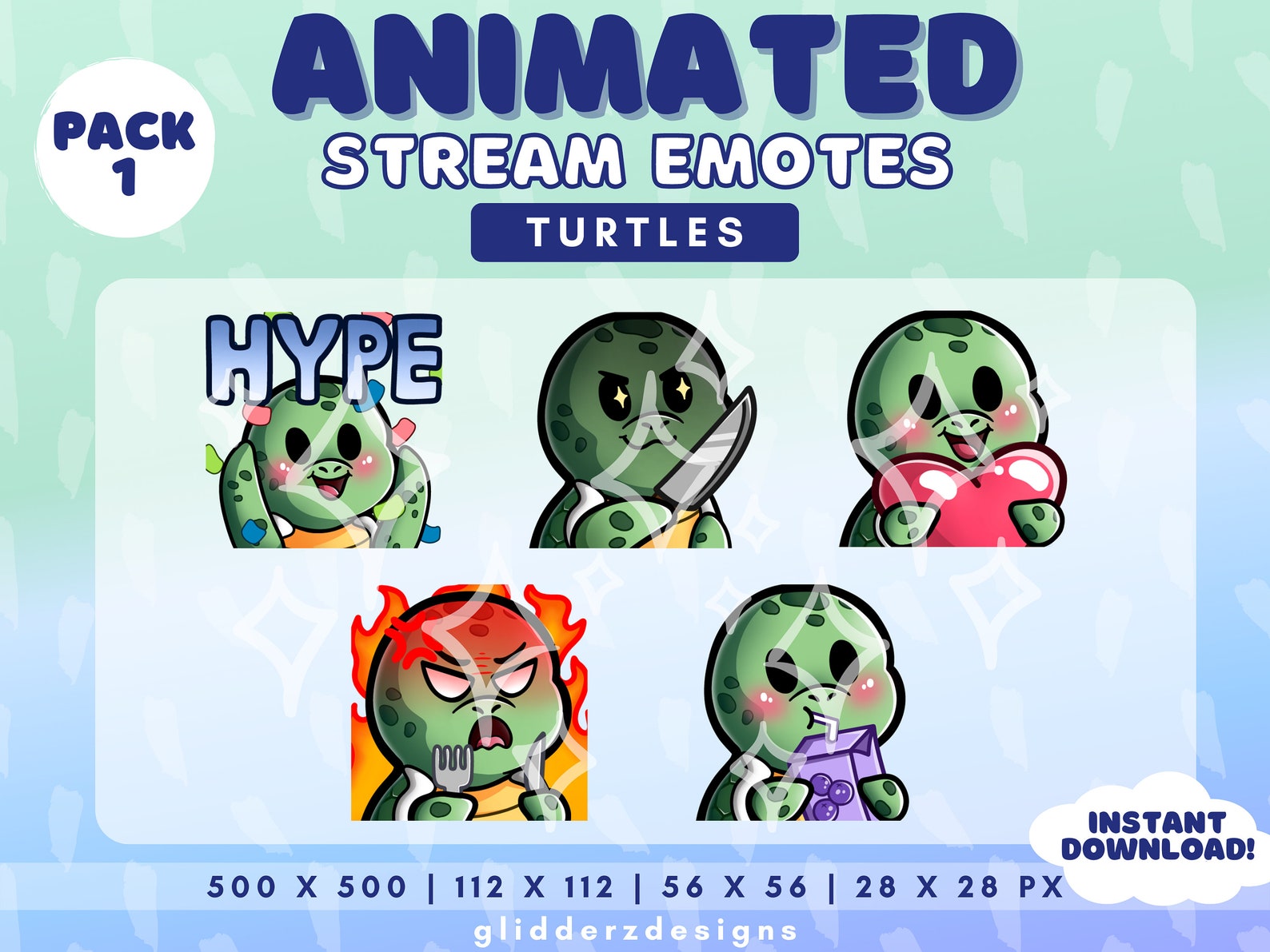 Twitch ANIMATED Emotes Turtle Emotes Twitch Turtle Discord - Etsy