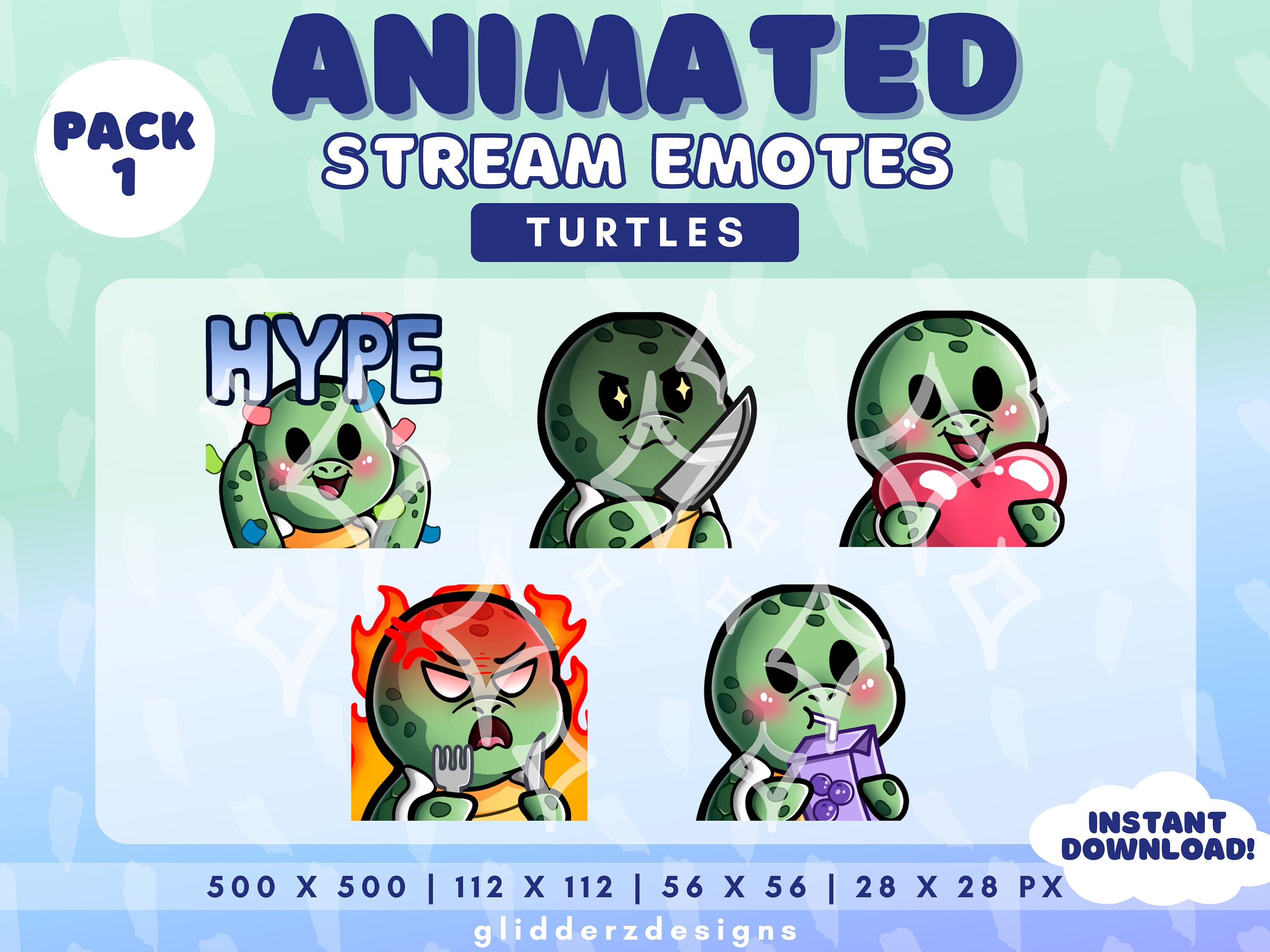 Twitch ANIMATED Emotes Turtle Emotes Twitch Turtle Discord - Etsy