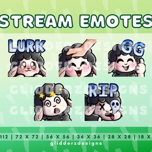 Black Sheep Twitch Emote Jumbo Pack 1 | 20 Black Sheep Emotes | Cute ...