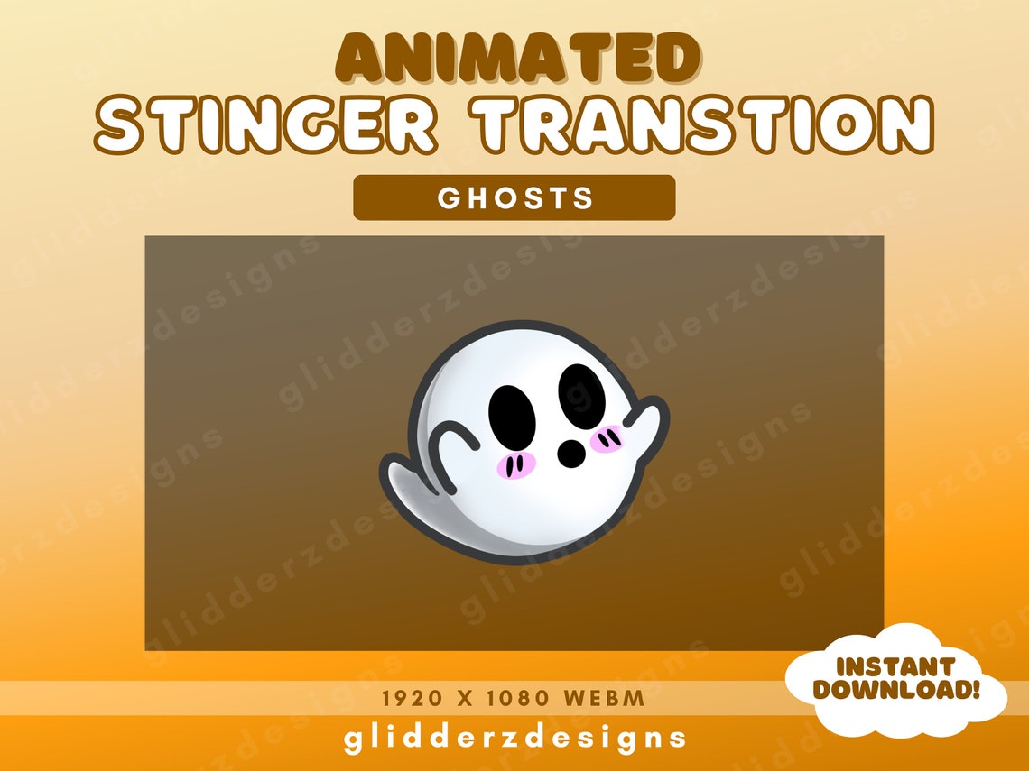 Ghost Twitch Stinger Transition Twitch Ghost Transition - Etsy