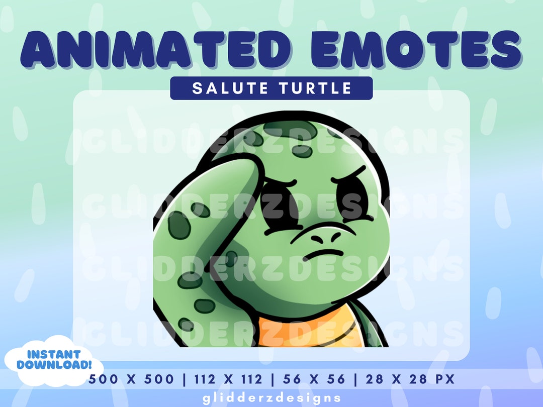 Turtle Salute Animated Emote | Salute Twitch Emote | Cute Turtle Twitch ...