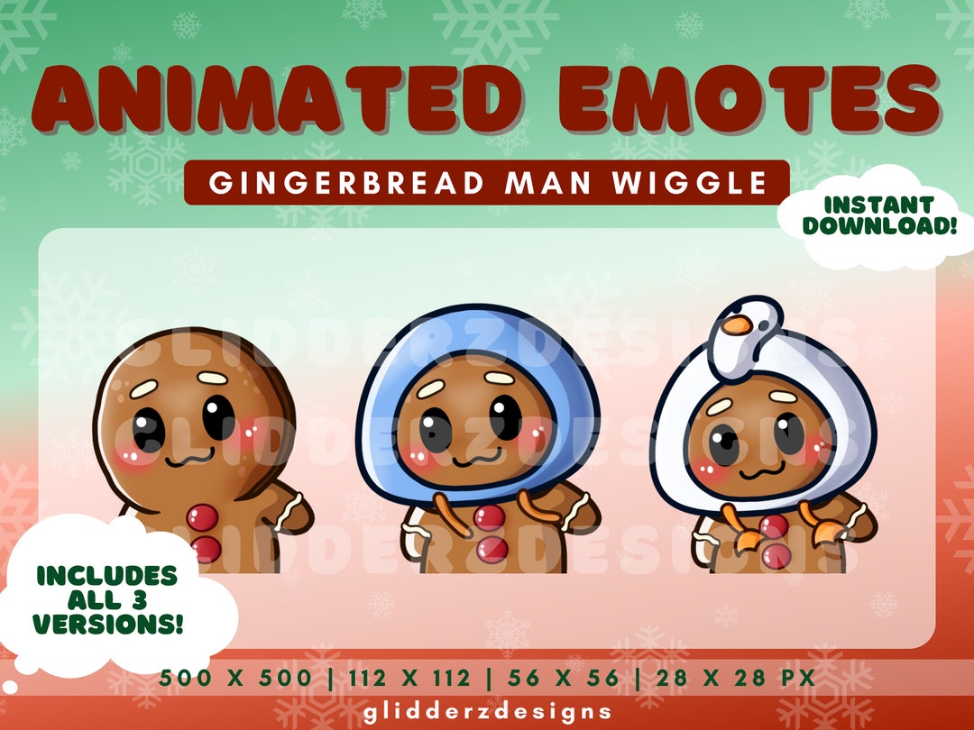 Gingerbread Man Wiggle Emote ANIMATED | Wiggle Animated Emote | Wiggle ...