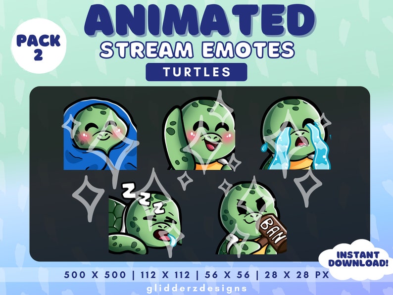Schildkröte ANIMIERT Emote Twitch Animierte Schildkröte - Etsy.de