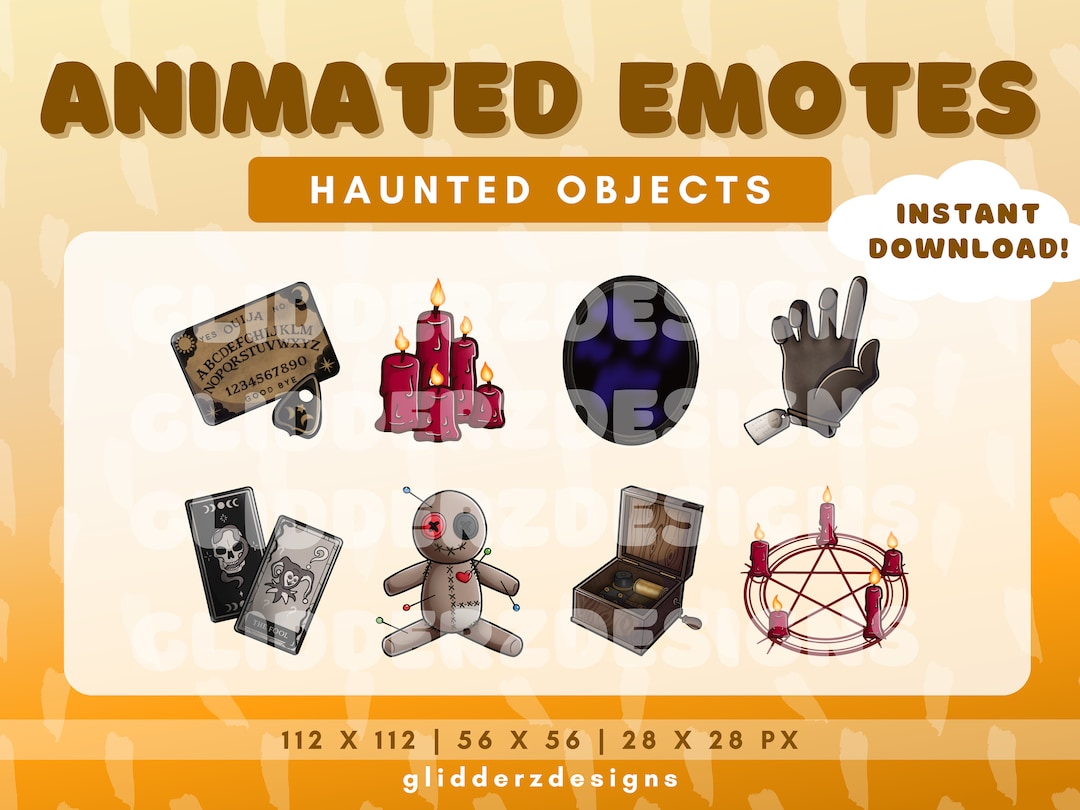 Haunted Objects Animated Twitch Emotes | 8 Paranormal Animated Emotes ...