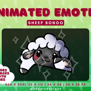Black Sheep With White Fur Bongo Emote Animated | Sheep Bongo Animated ...
