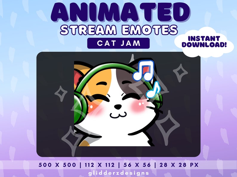 Calico Cat Jam Animated Twitch Emote Cat Jam Animated Emote - Etsy