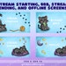 Twitch Overlay Cat Animated Cat Twitch Overlay Gray Cat Overlay Blue ...