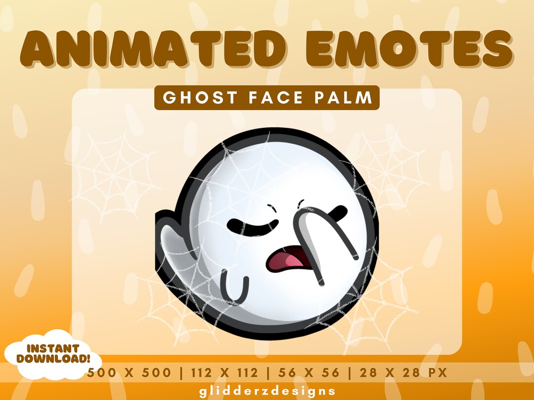 Face Palm Animated Emote Twitch | Ghost Face Palm Twitch Emote | Head ...