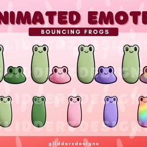 Frog Dance Animated Twitch Emote | Frog Bounce Animated Emote | Frog ...