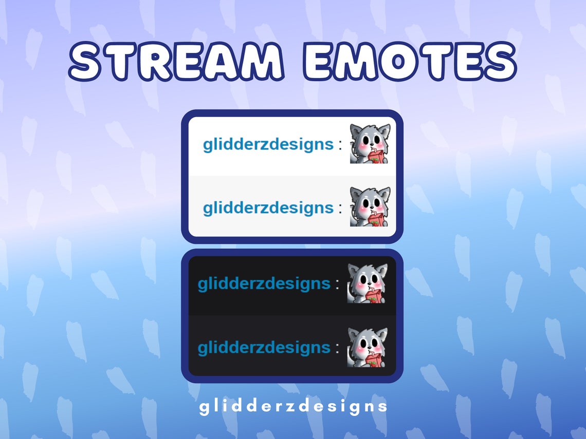 Gray Wolf Animated Sip Emote Twitch Sip Animated Emote - Etsy