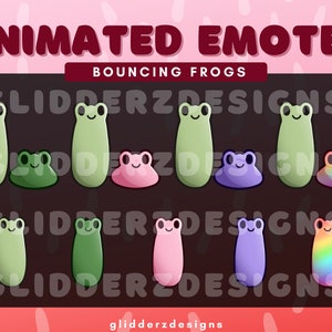 Frog Dance Animated Twitch Emote | Frog Bounce Animated Emote | Frog ...