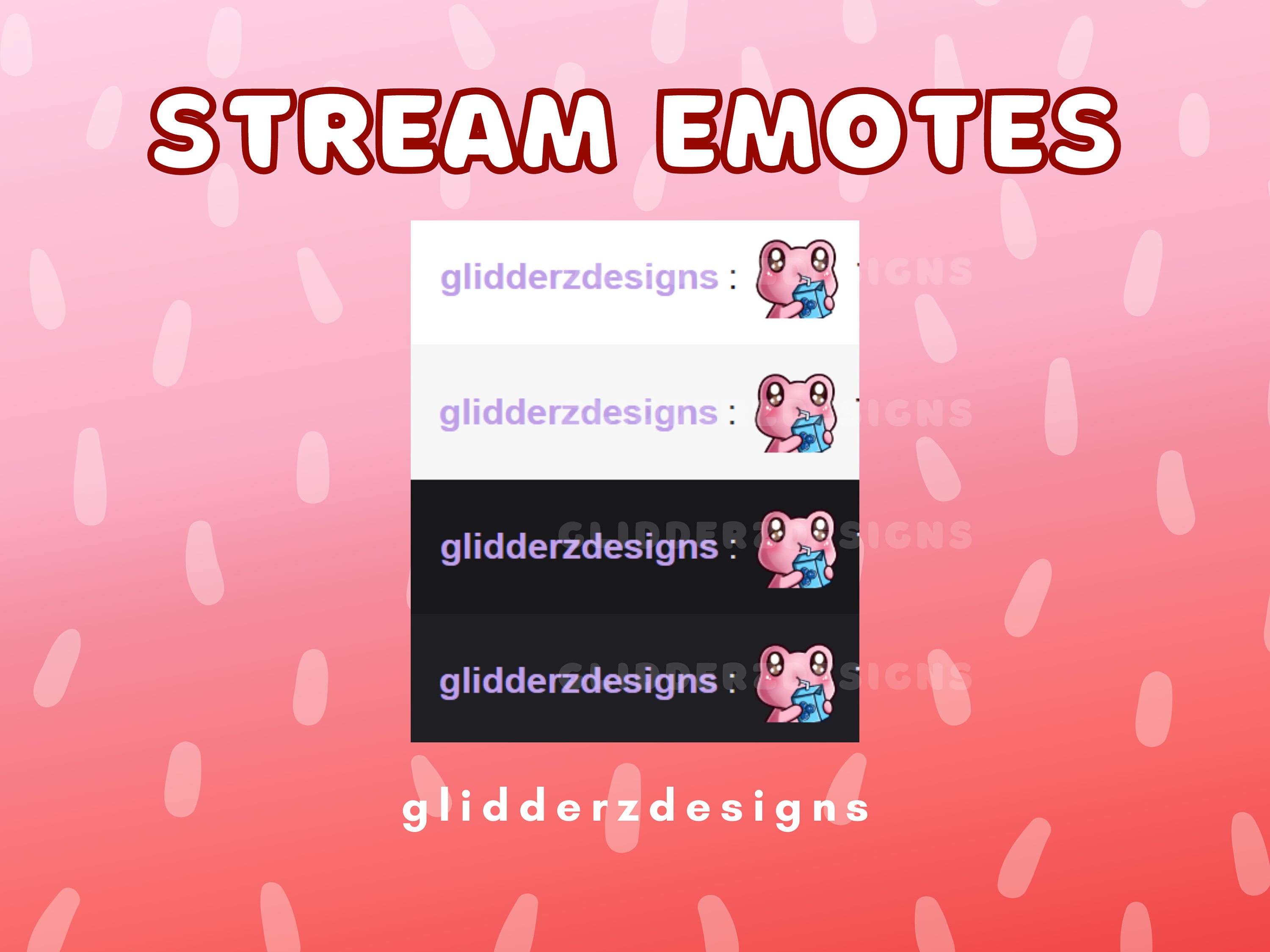 Frog Sip Animated Emote | Pink Frog Animated Emote | Sip Twitch Emote ...