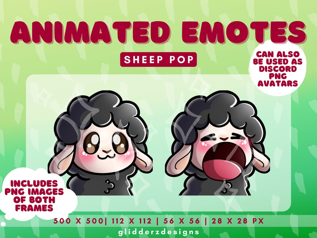 Black Sheep Pop Emote Animated | Sheep Pop Cat Emote | Pop Animated ...