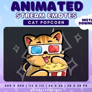 Orange Cat Popcorn Emote Animated Cat Eating Popcorn Animated Twitch ...