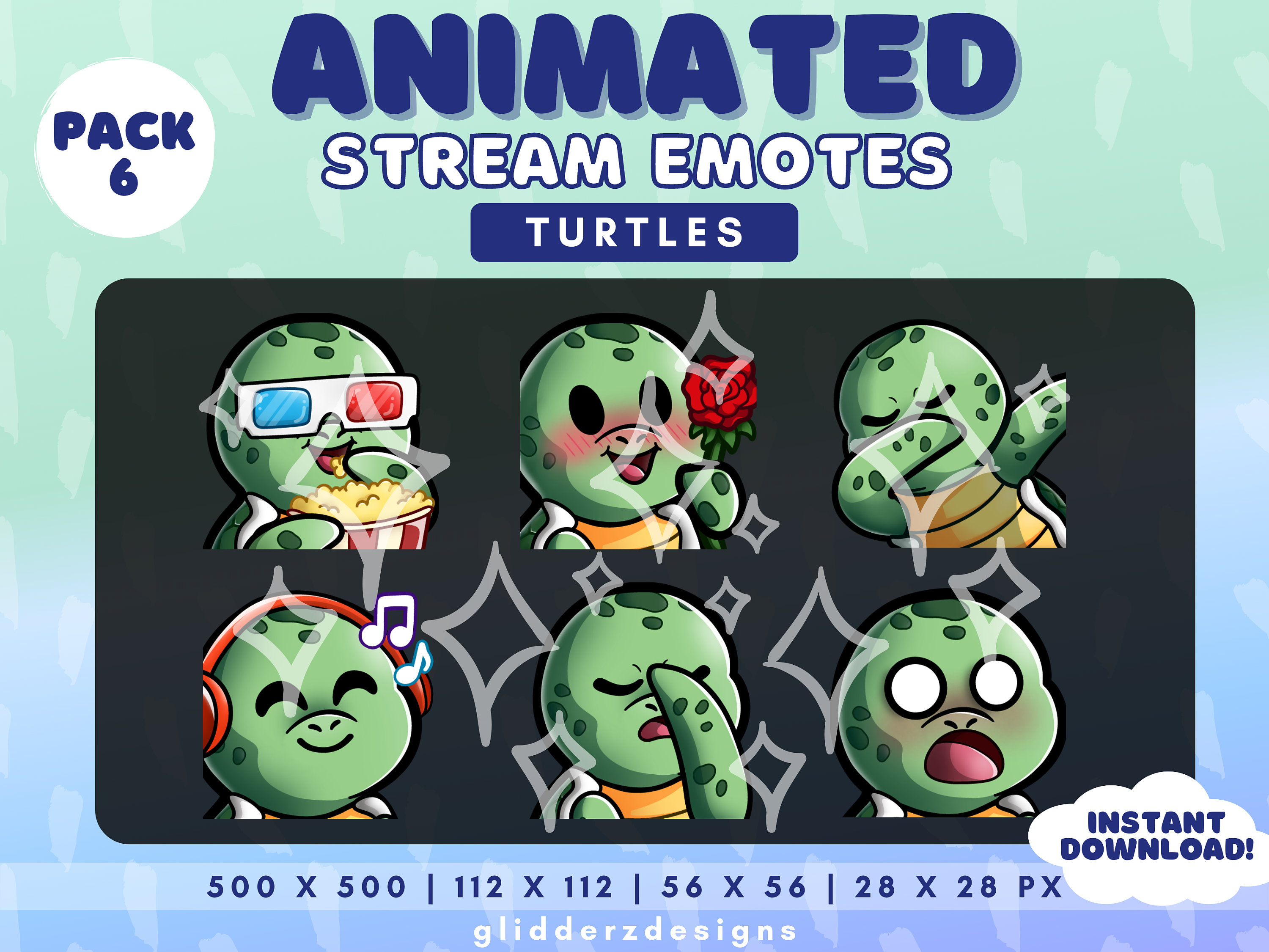 Turtle Twitch Emote Animated Turtle Twitch Emotes Animated - Etsy