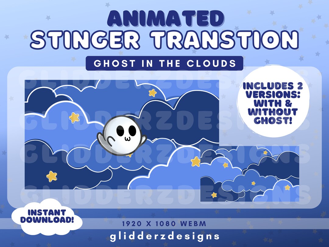 Cloud Stinger Transition | Ghost Twitch Transition | Night Sky Stinger Transition | Ghost Scene ...