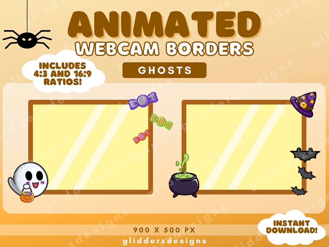 Animated Webcam Overlay | Halloween Webcam Frame Animated | Twitch ...