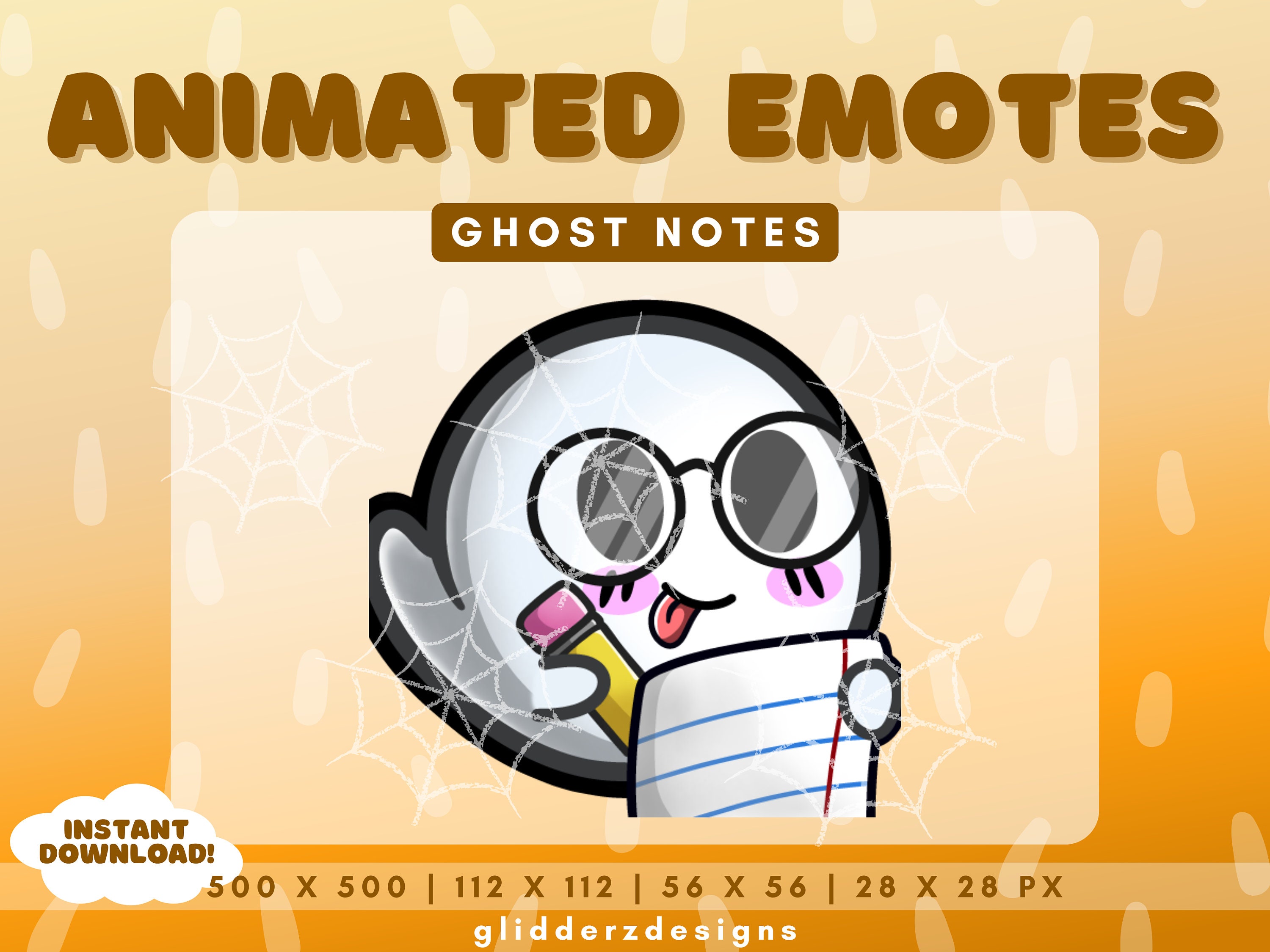Ghost Taking Notes Animated Emote Taking Notes Emote Cute - Etsy