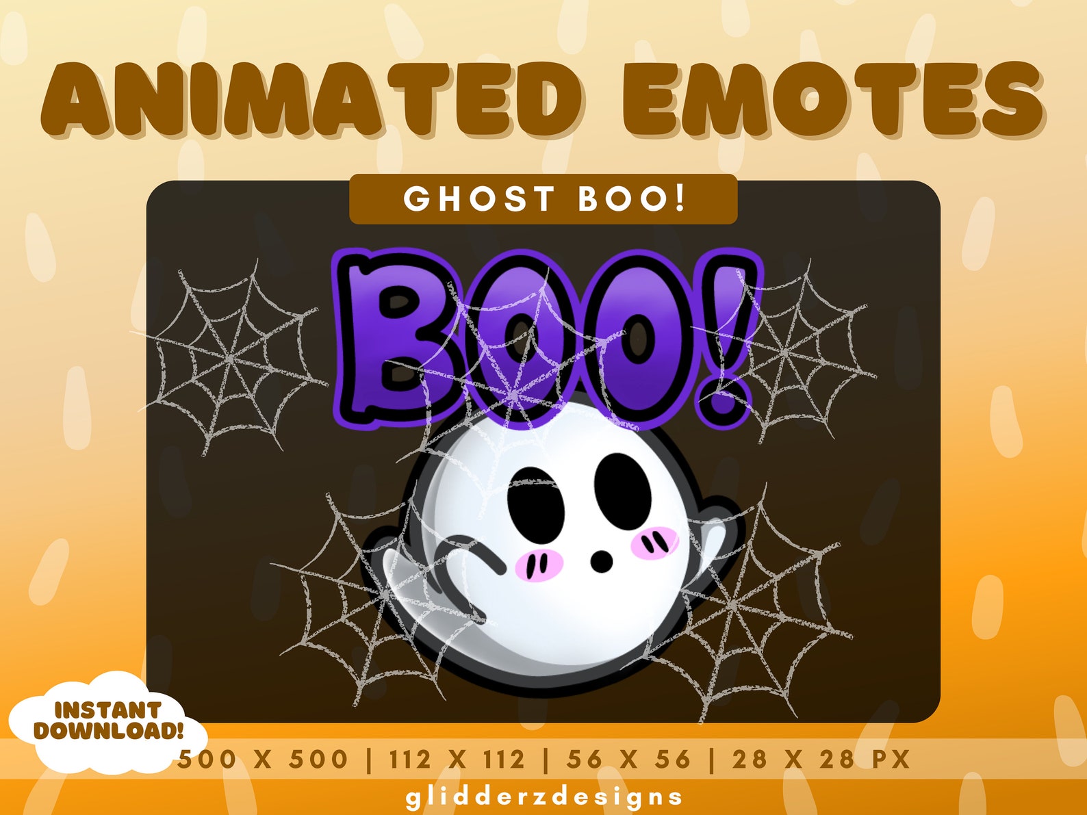 Boo ANIMATED Twitch Emote Ghost Boo Emote Animated - Etsy