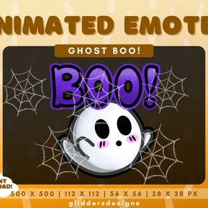 Boo ANIMATED Twitch Emote | Ghost Boo Emote Animated | Halloween Twitch ...