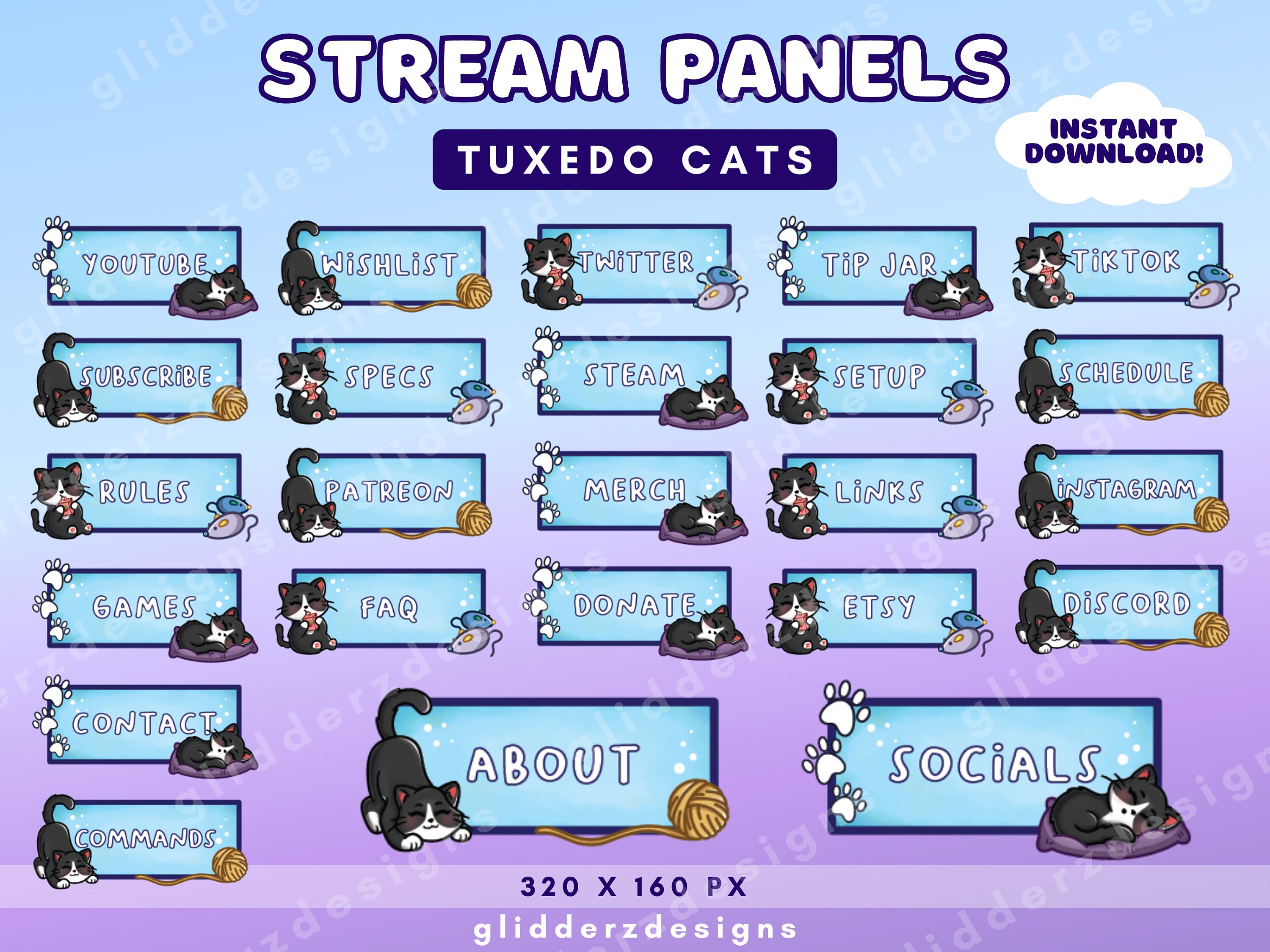 Animated Cat Twitch Overlay Package Twitch Cat Overlay - Etsy Canada