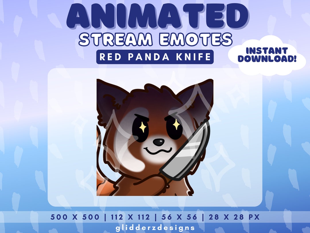 Red Panda Animated Twitch Emote | Red Panda Emote Animated Knife Emote ...
