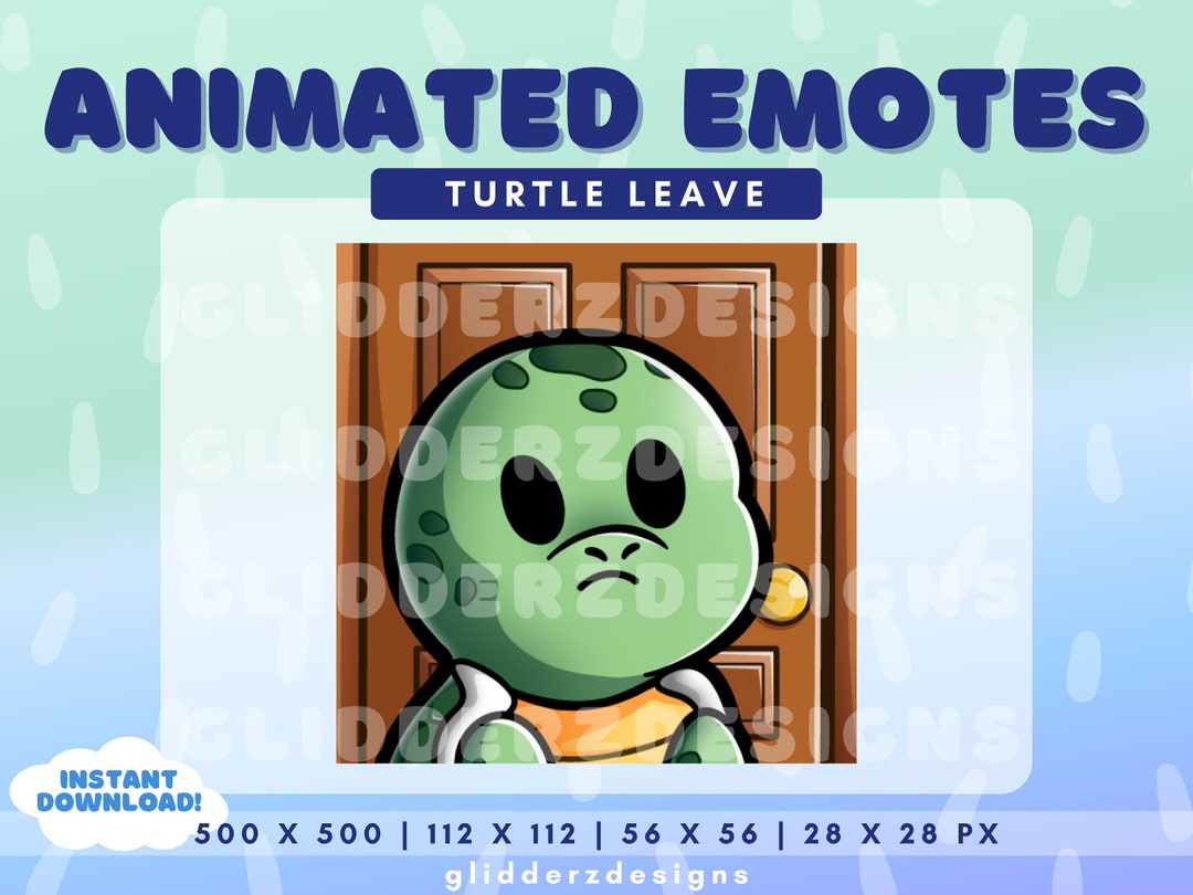 Turtle Leave Animated Emote | Leave Twitch Emote | Cute Turtle Emotes ...