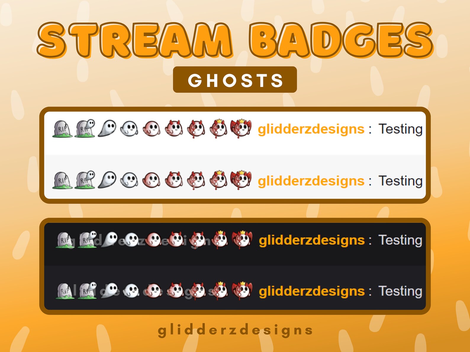 Ghost Sub Badges Twitch Ghost Twitch Badges Cute Ghost - Etsy