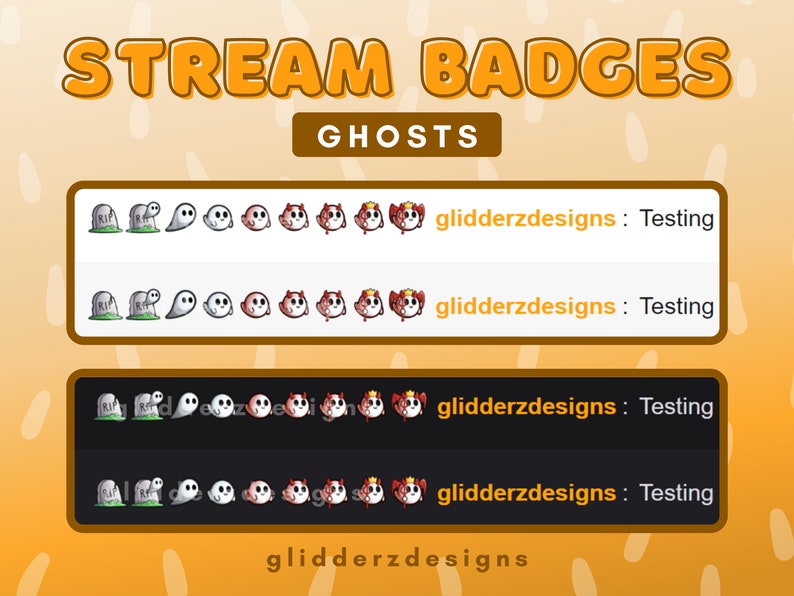 Ghost Sub Badges Twitch Ghost Twitch Badges Cute Ghost - Etsy