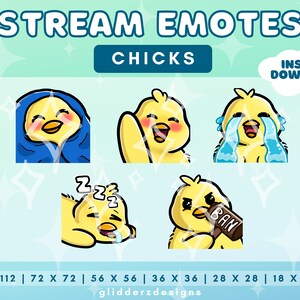 Chick Emotes Twitch JUMBO Pack 1 20 Chick Twitch Emotes - Etsy