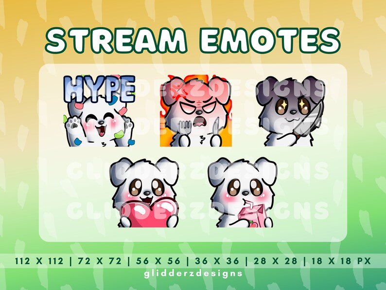 White Dog Emote Jumbo Pack 1 | 20 White Dog Twitch Emotes | Cute Puppy ...