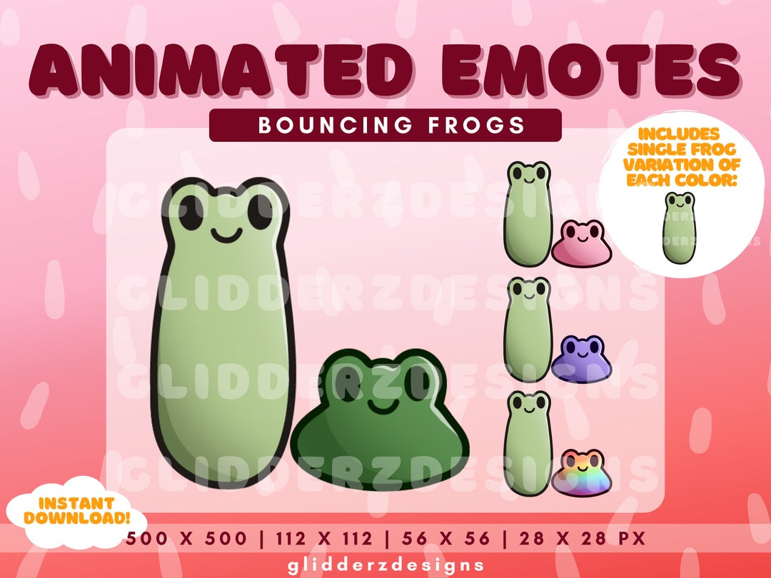 Frog Dance Animated Twitch Emote | Frog Bounce Animated Emote | Frog ...