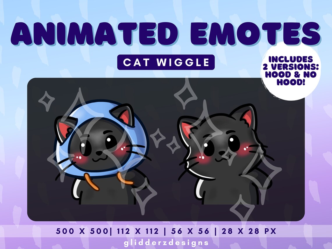 Black Cat Wiggle Emote ANIMATED Wiggle Animated Emote - Etsy