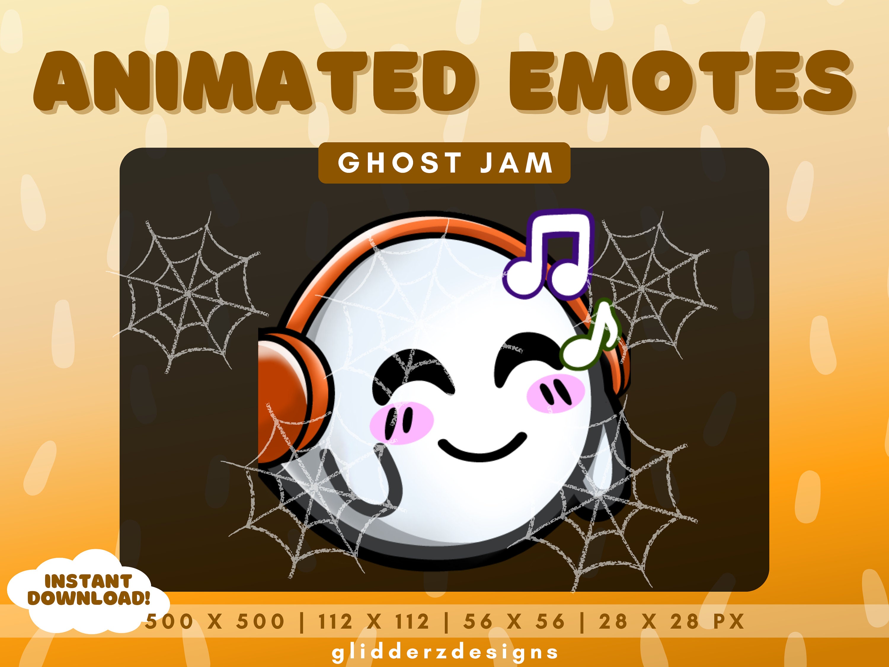 Ghost Jam Animated Emote Ghost Animated Twitch Emote - Etsy