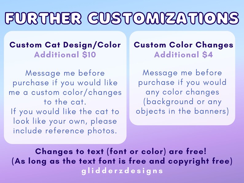 Cat Twitch Banner Customizable Twitch Banner Cute Cat - Etsy