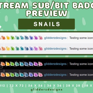 Snail Sub Badge Twitch Snail Stream Badge Snail Badge - Etsy