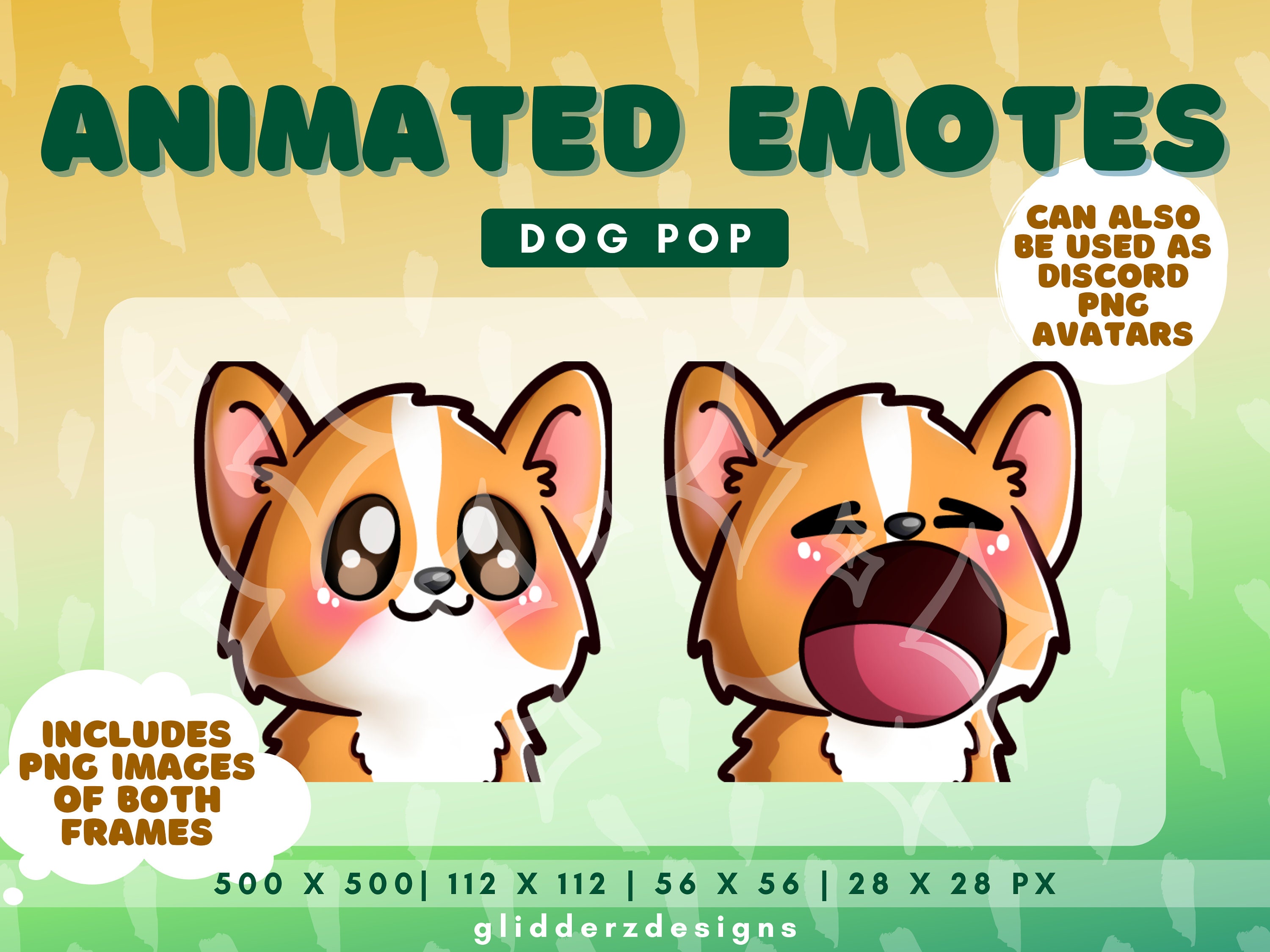 Corgi Pop Emote Animated | Pop Dog Emote Animated | Pop Animated Emote ...