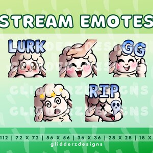 White Sheep Twitch Emote Jumbo Pack 1 | 20 White Sheep Emotes | Cute ...