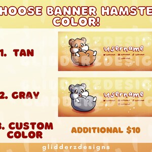 Hamster Twitch Banner | Customizable Twitch Banner | Cute Hamster ...