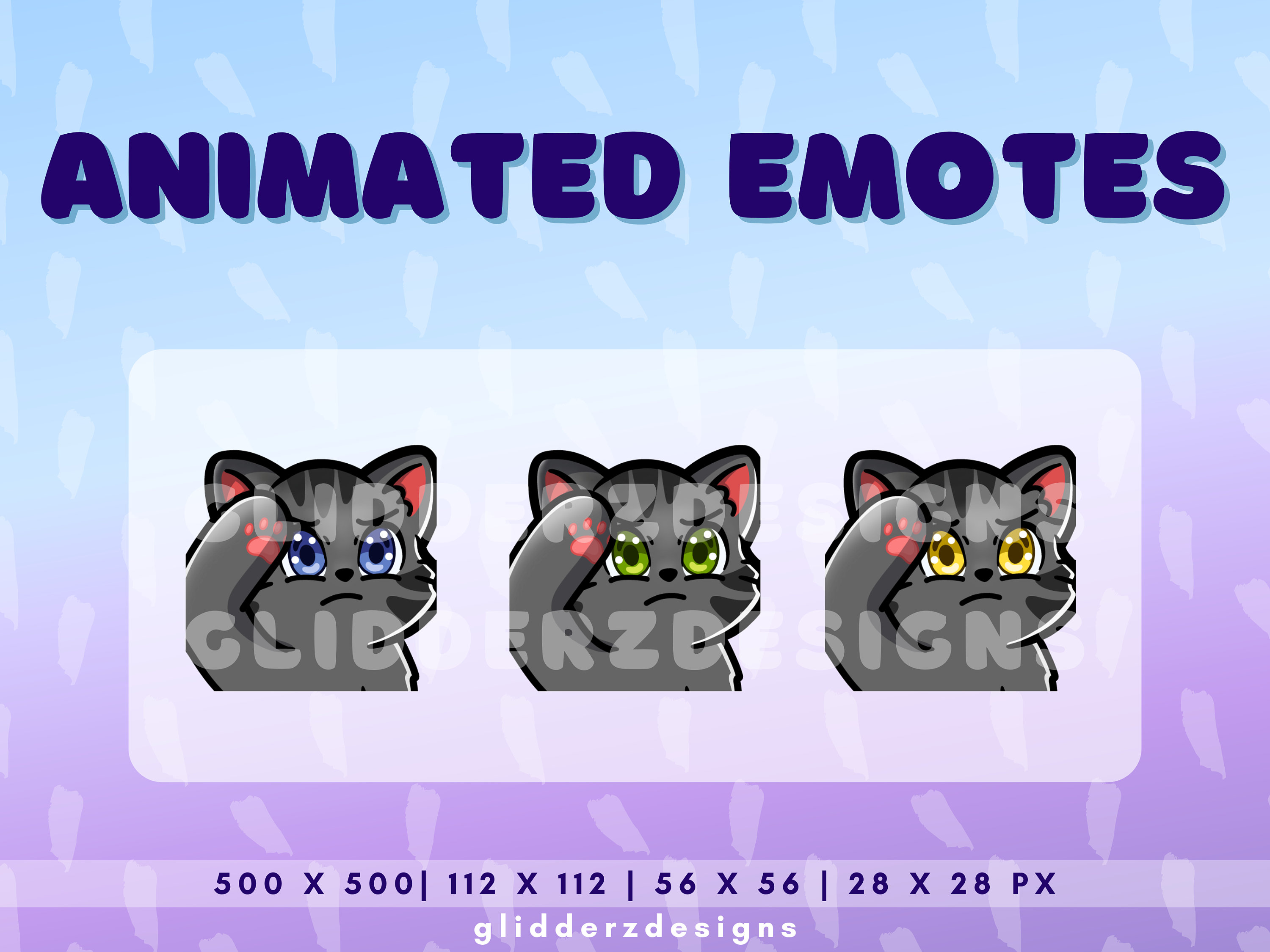 Gray Cat Salute Animated Emote Gray Cat Animated Emote - Etsy