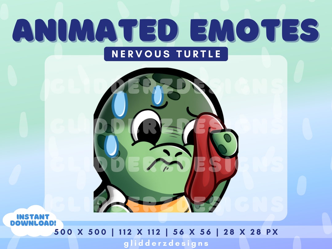 Turtle Nervous Animated Emote Nervous Twitch Emote Cute Turtle Twitch ...