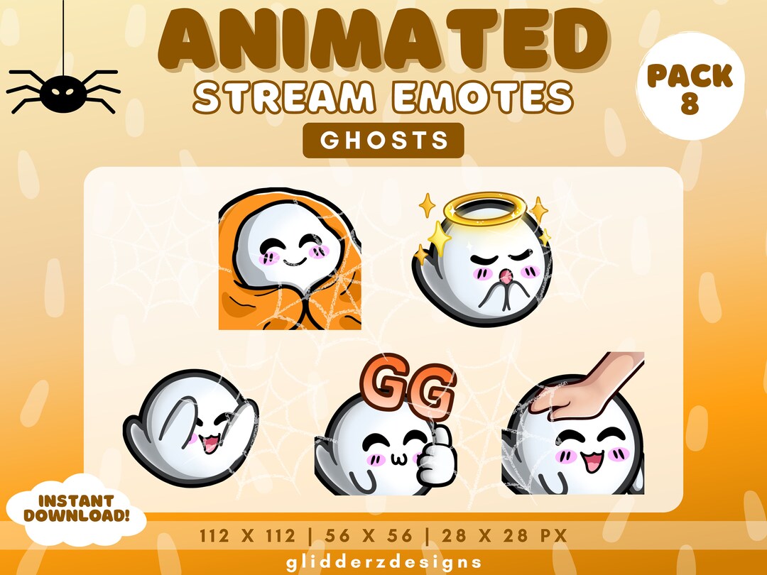 ANIMATED Twitch Emotes Ghosts | Ghost Animated Emotes | Halloween ...