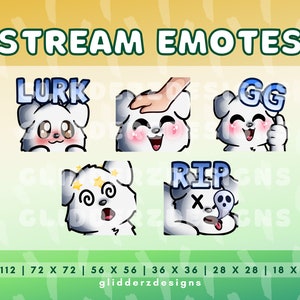 White Dog Emote Jumbo Pack 1 | 20 White Dog Twitch Emotes | Cute Puppy ...