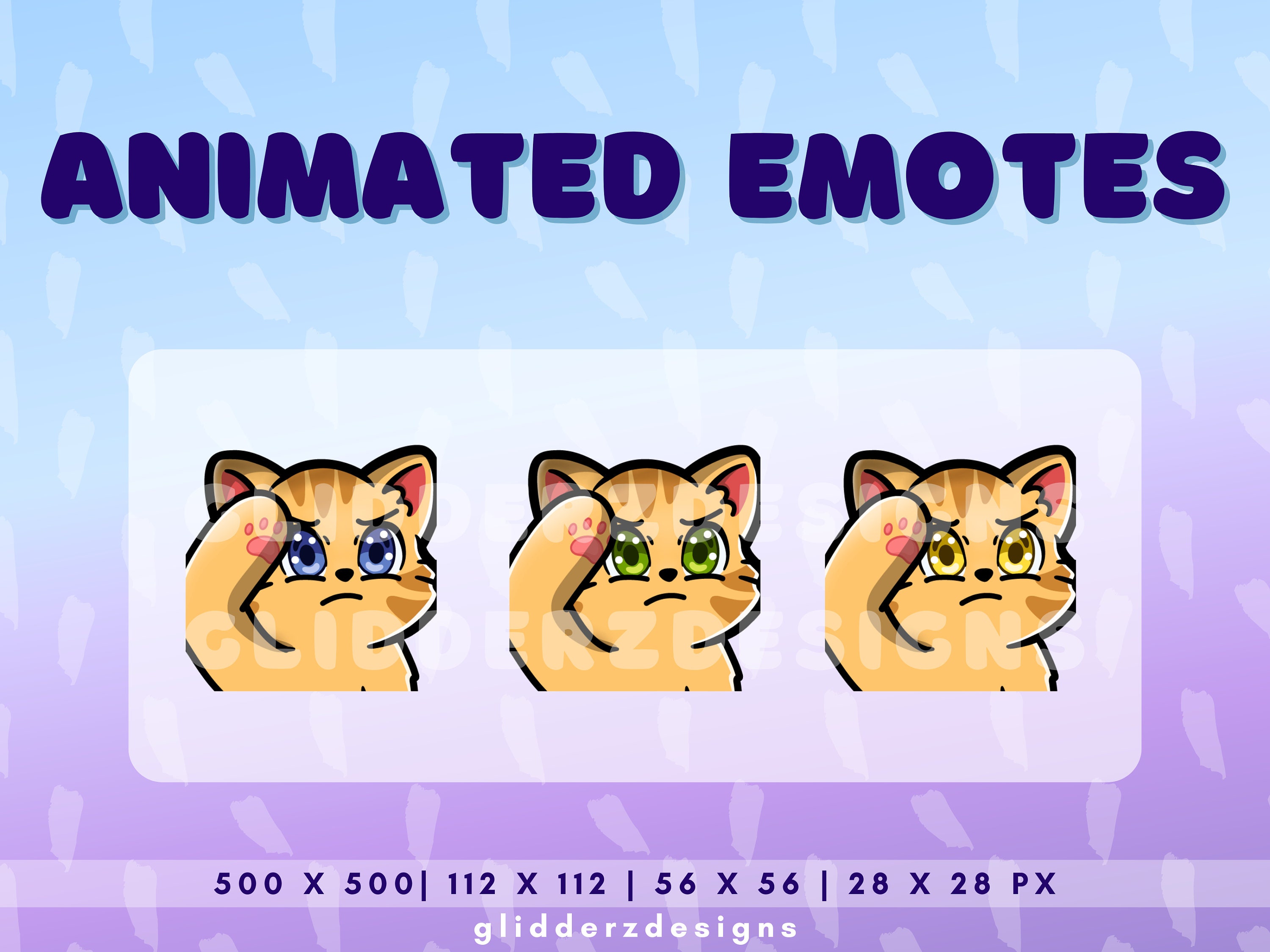 Orange Cat Salute Animated Emote Tabby Cat Animated Emote - Etsy