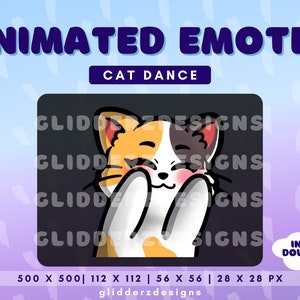 Calico Cat Dance Animated Emote Twitch | Cat Animated Dance Emote ...