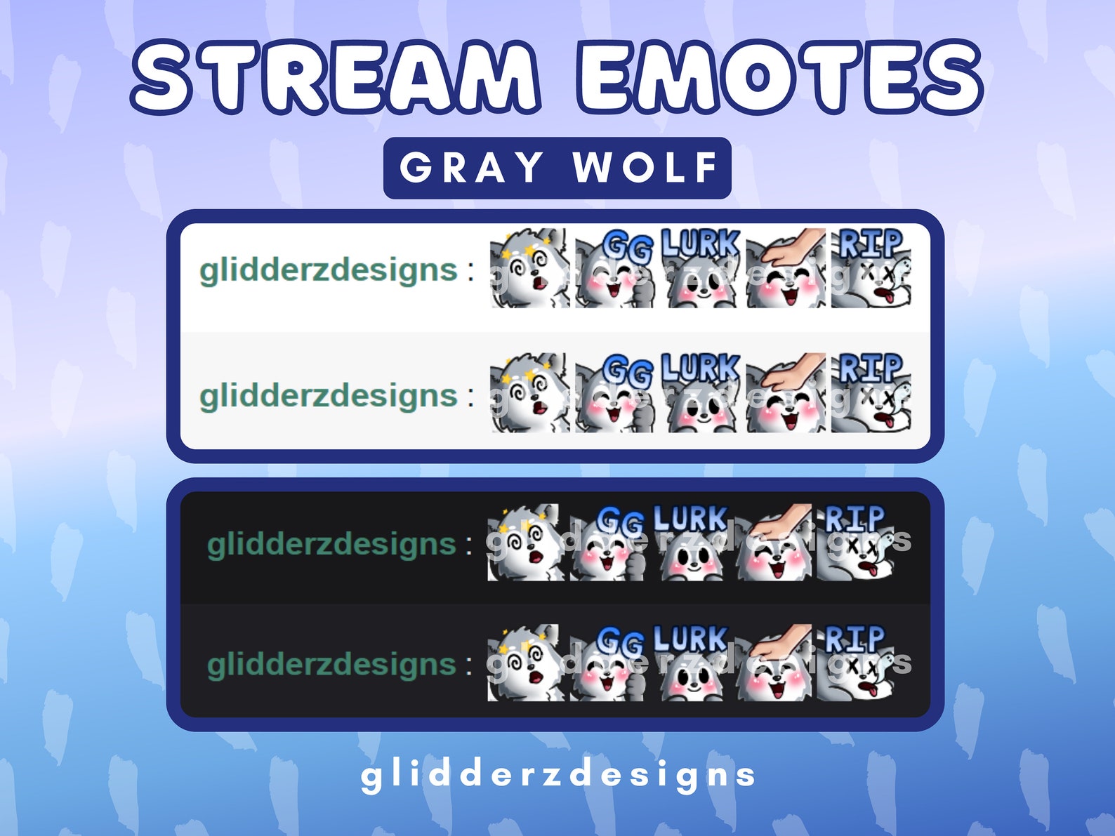 Wolf Animated Emote Pack 4 Wolf Animated Discord Emotes - Etsy