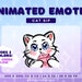ANIMATED Emotes Twitch Cat Sip Emote White Cat Sip Animated - Etsy